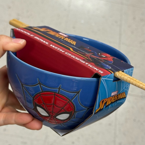 Marvel | Other | Spiderman Noodle Bowl With Chopsticks | Poshmark